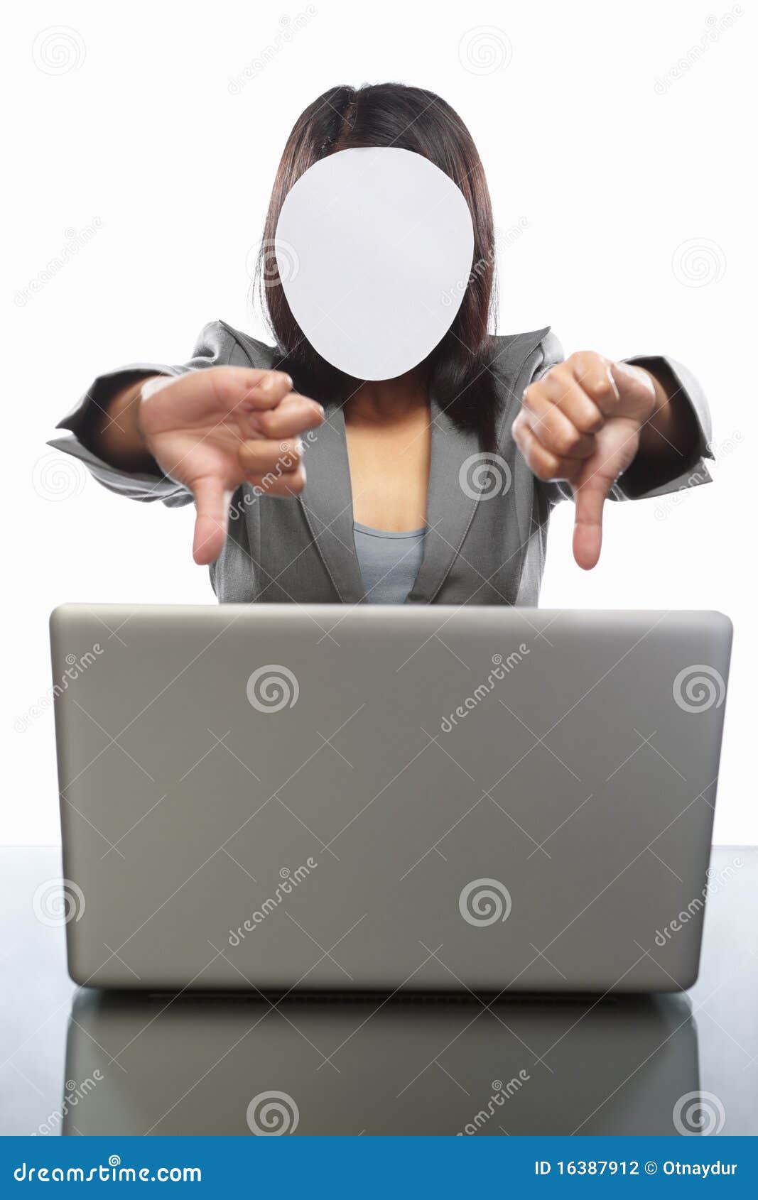 Faceless Businesswoman and Laptop Stock Photo - Image of online, desk ...
