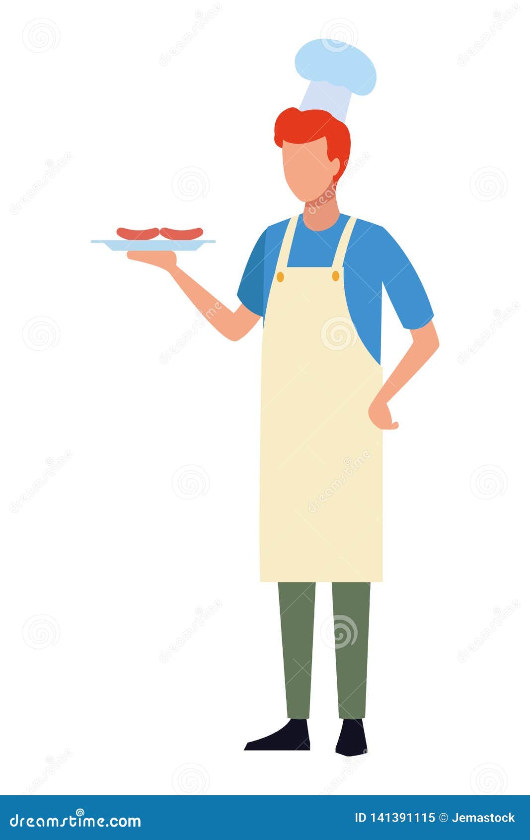 Faceless Chef Barbecue Food Stock Vector - Illustration of concept ...