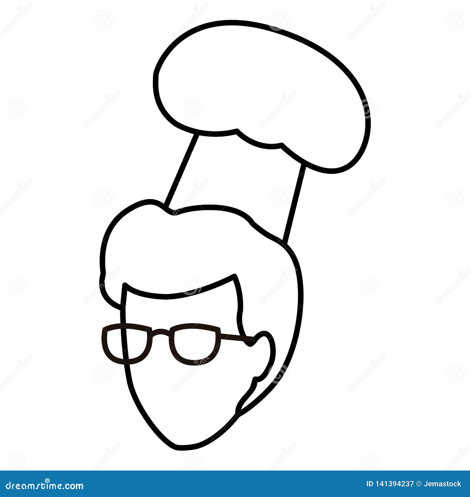 Faceless Chef Head in Black and White Stock Vector - Illustration of ...