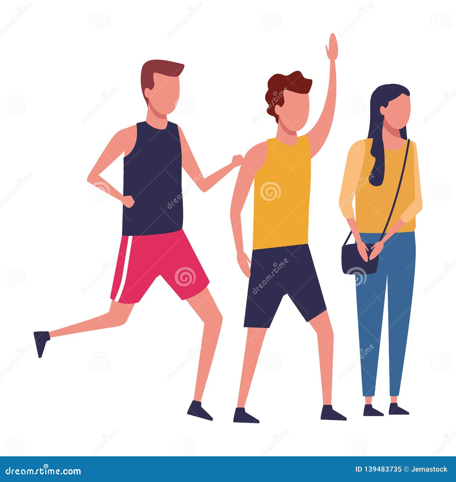 Faceless group people stock vector. Illustration of adult - 139483735