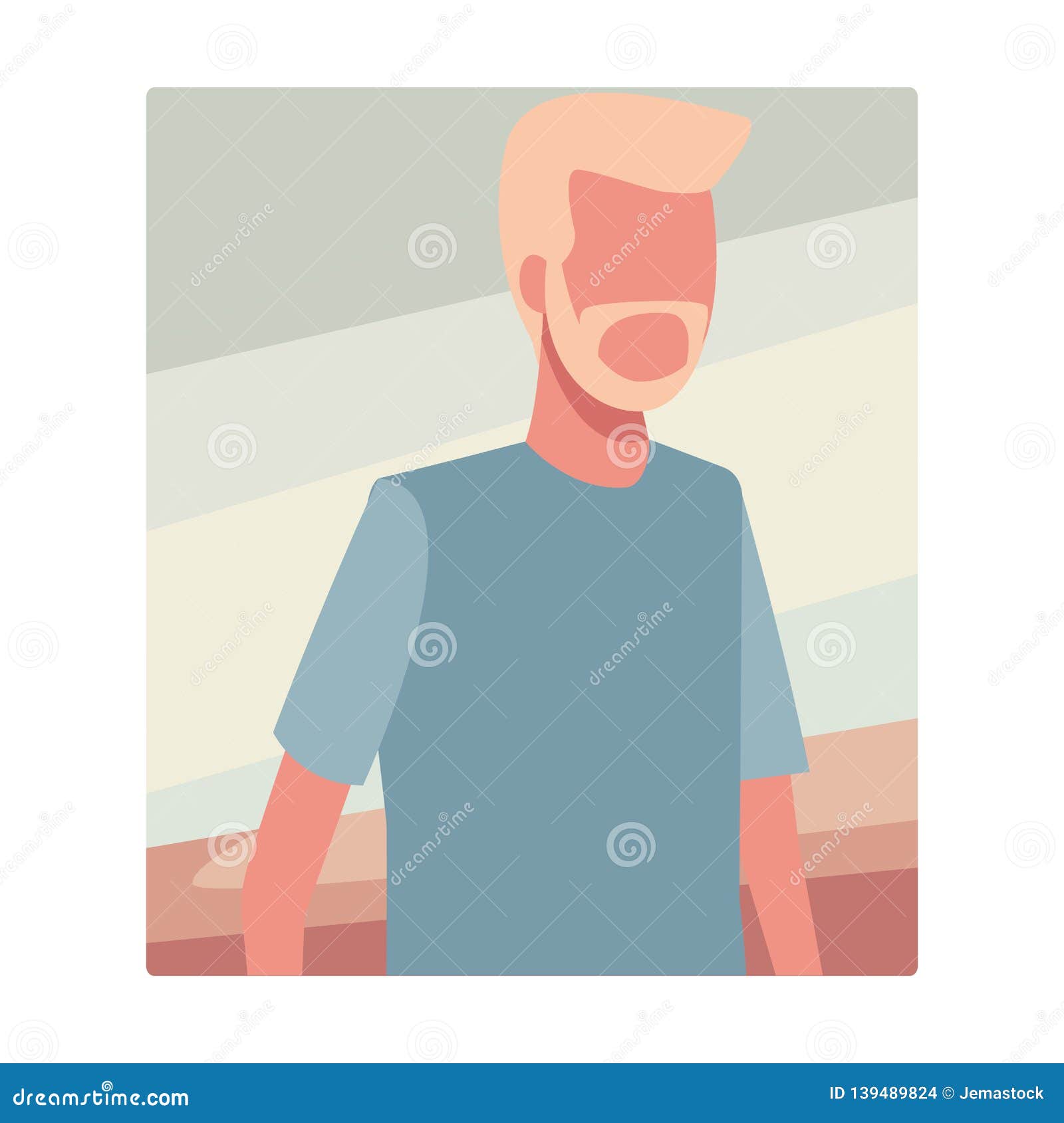 Faceless Guy Beard Portrait Stock Vector - Illustration of people ...