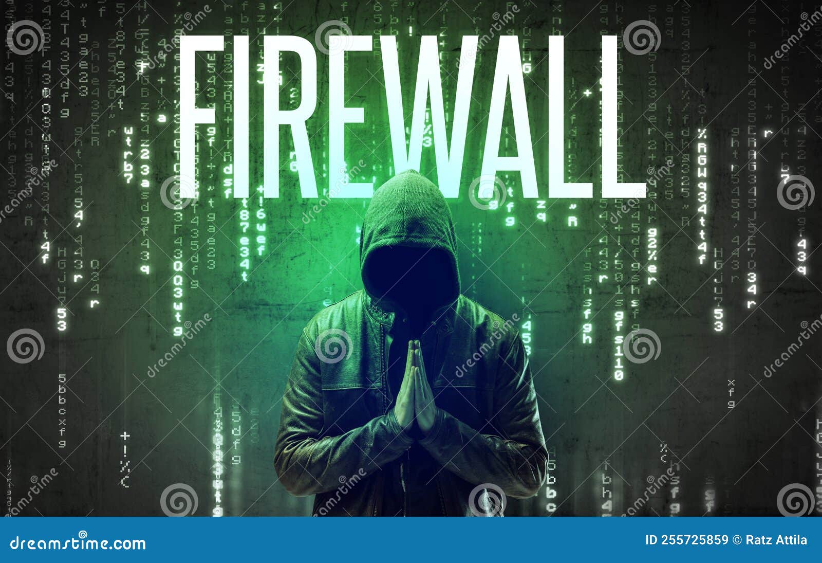 Faceless Hacker with Inscription Concept Stock Image - Image of online ...