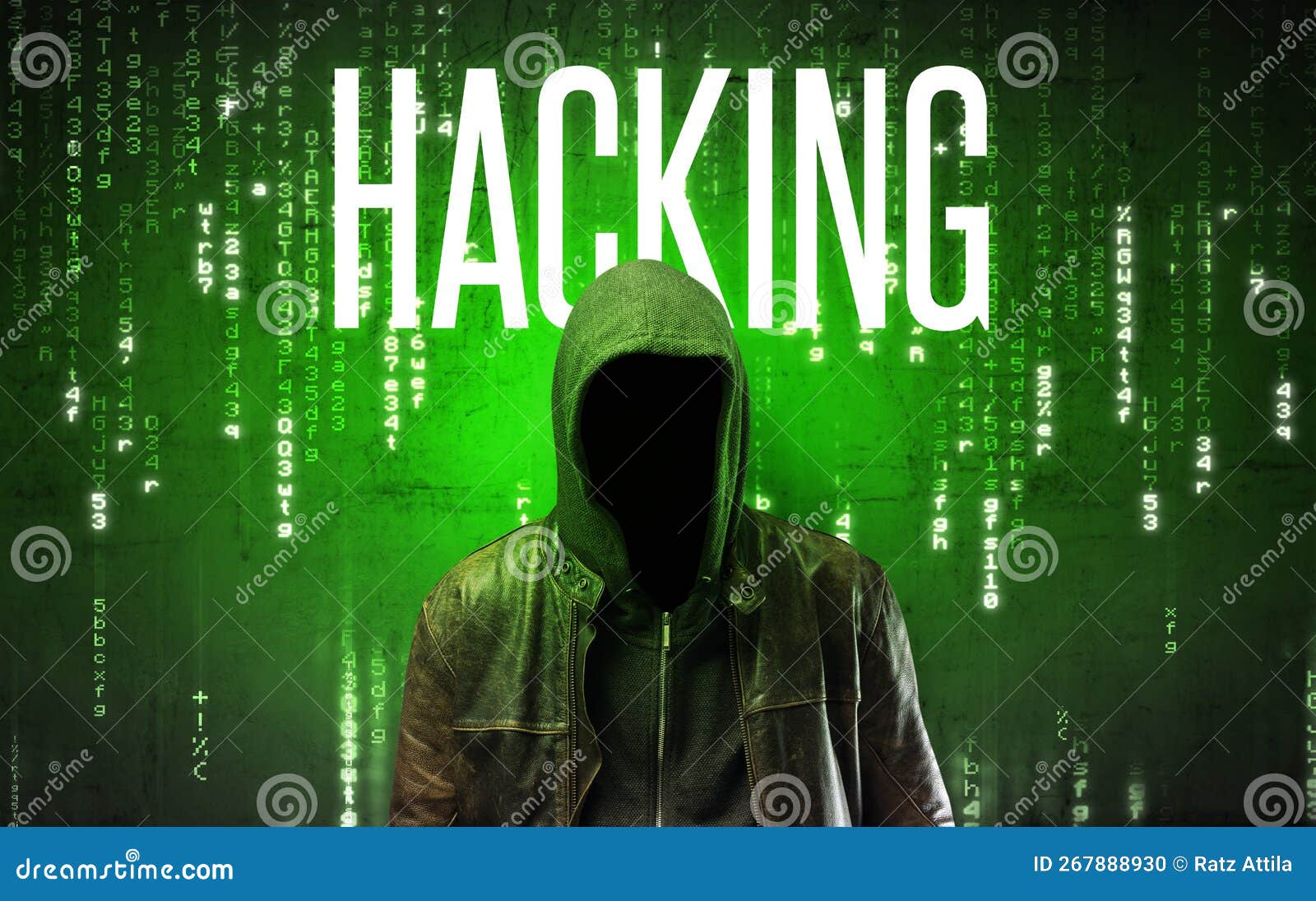 Faceless Hacker with Inscription Concept Stock Photo - Image of ...