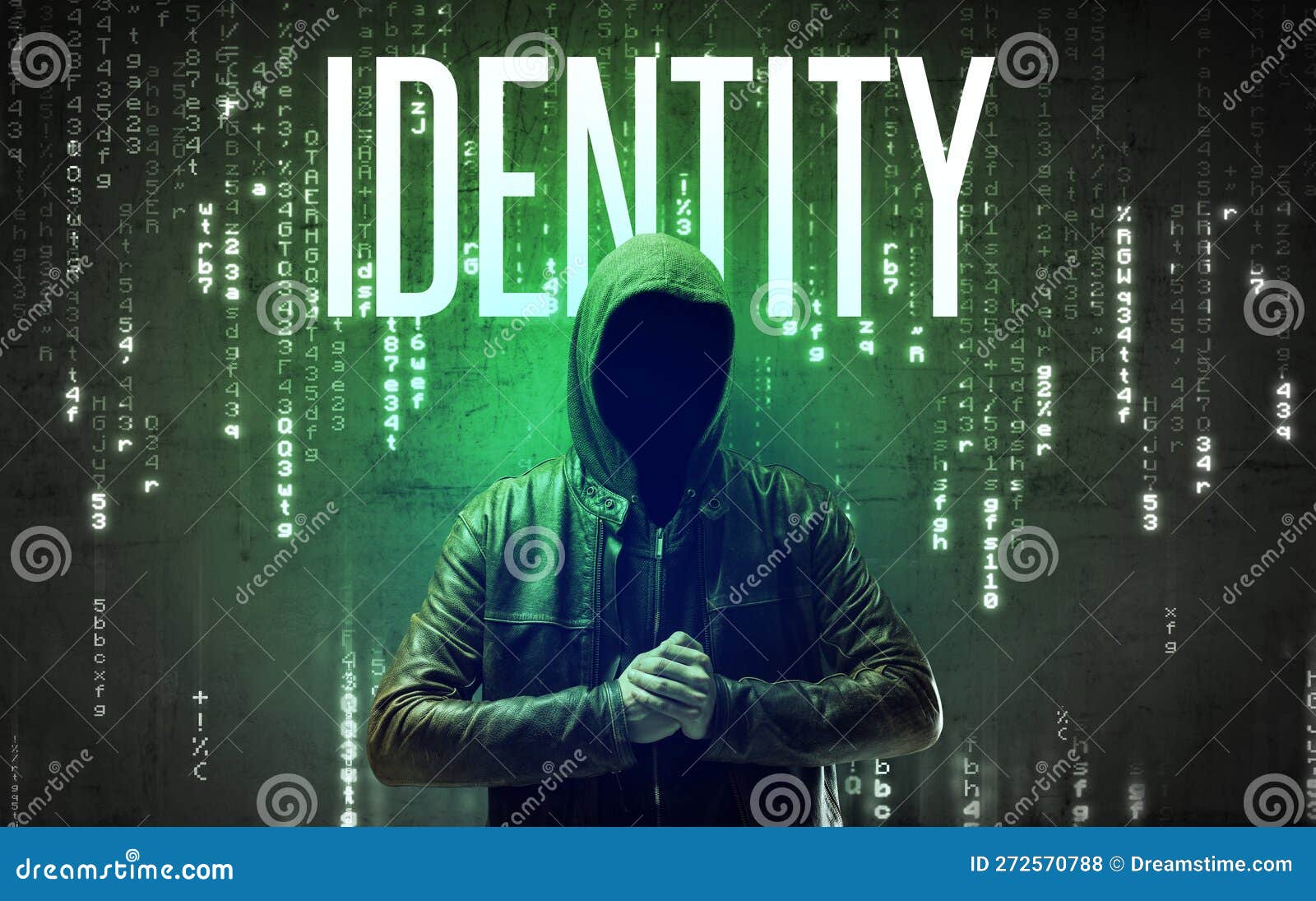 Faceless Hacker with Inscription Concept Stock Photo - Image of ...