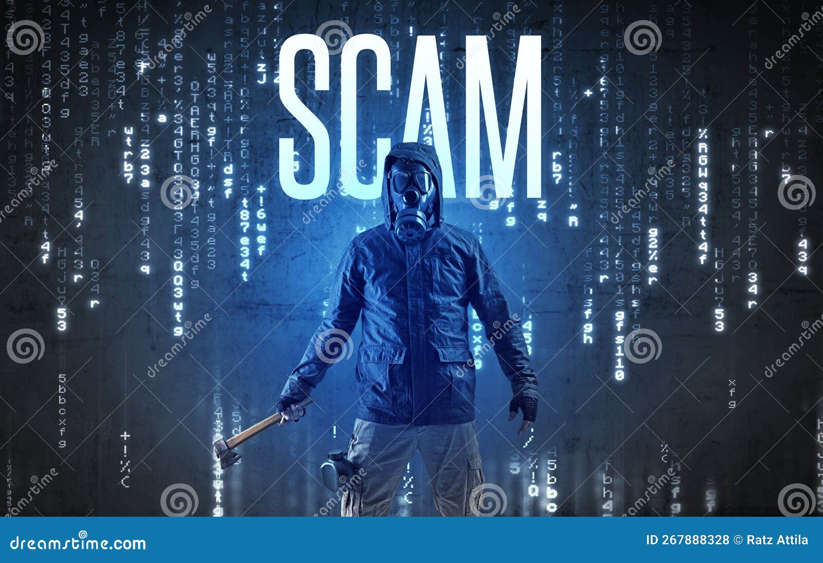 Faceless Hacker with Inscription Concept Stock Photo - Image of ...