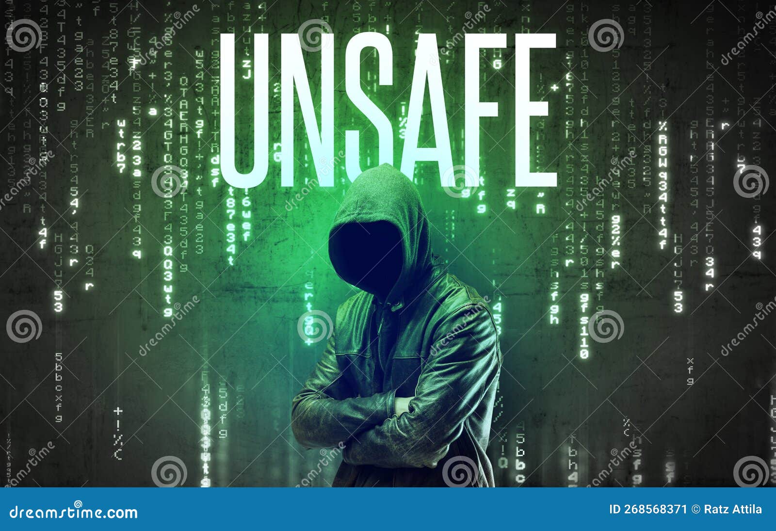 Faceless Hacker with Inscription Concept Stock Image - Image of ...