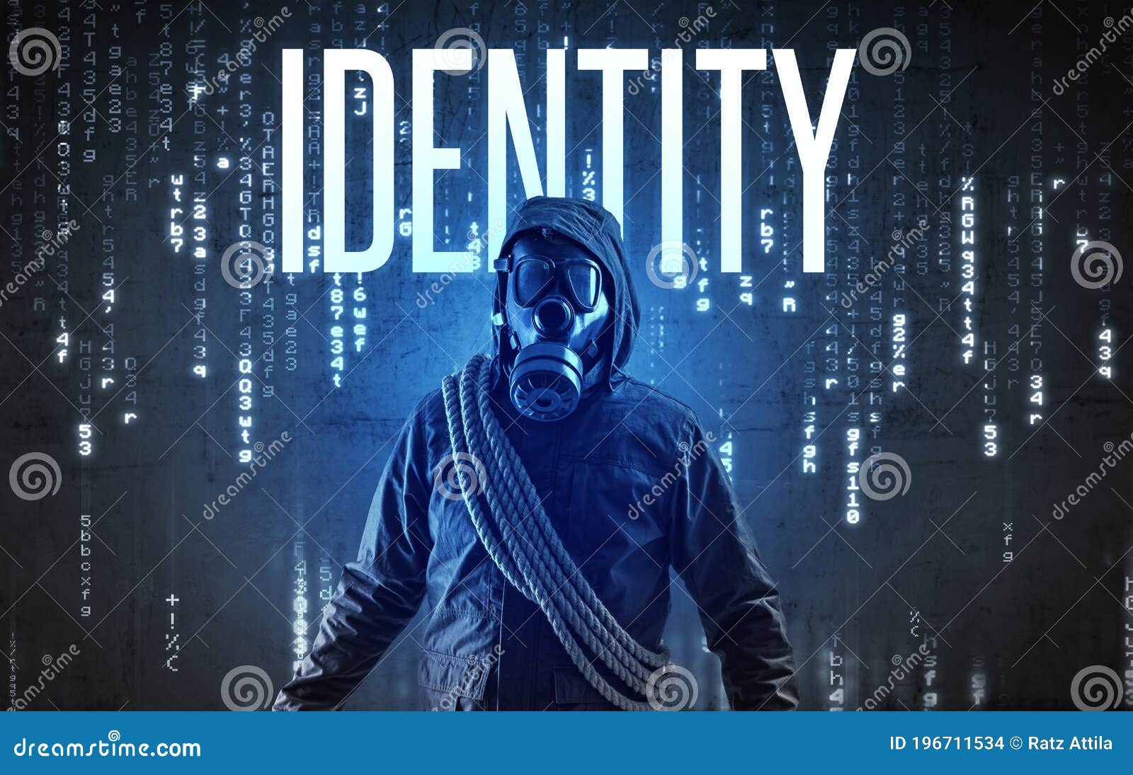 Faceless Hacker with Inscription Stock Photo - Image of internet ...