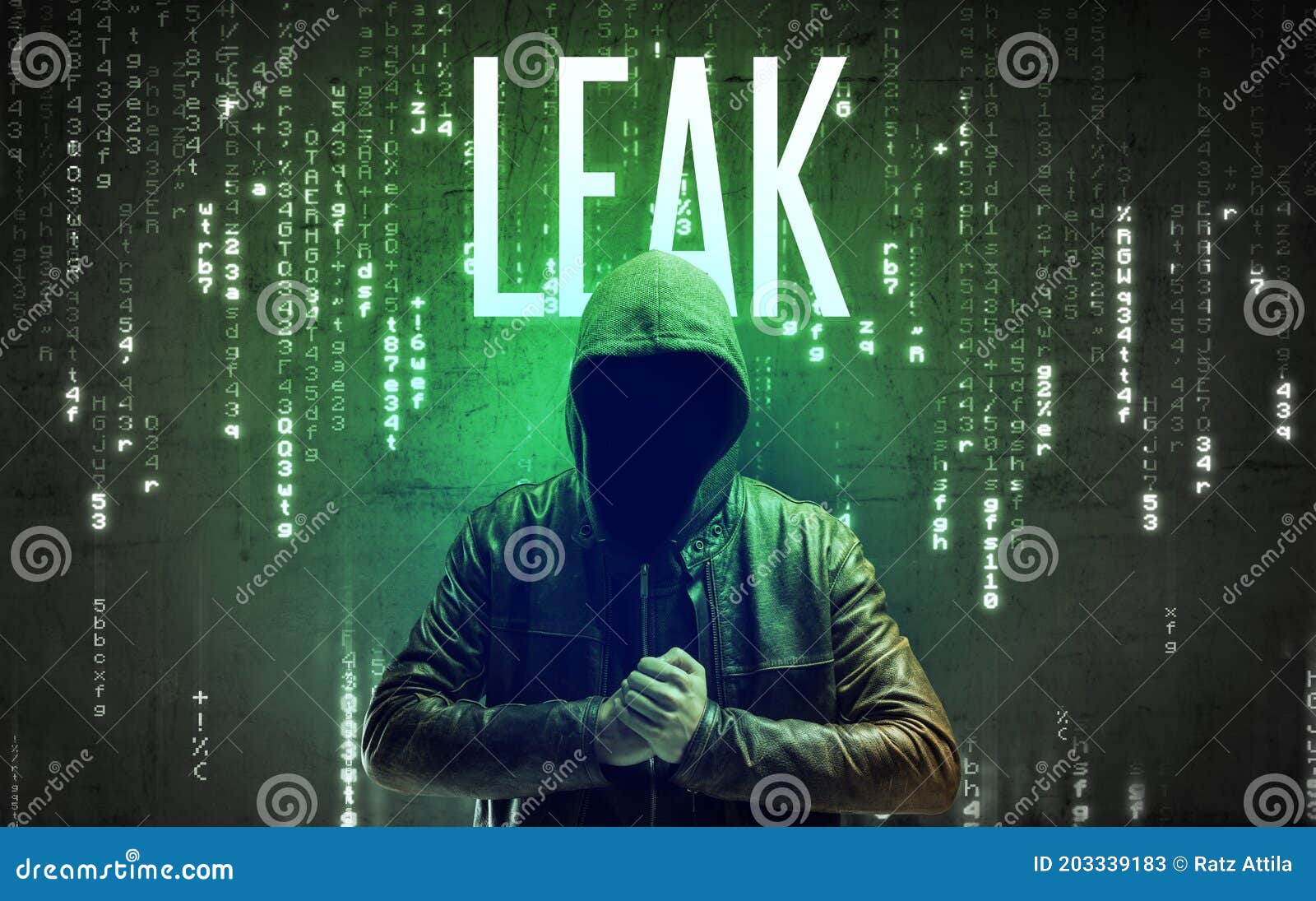 Faceless Hacker with Inscription Stock Image - Image of hoodie ...
