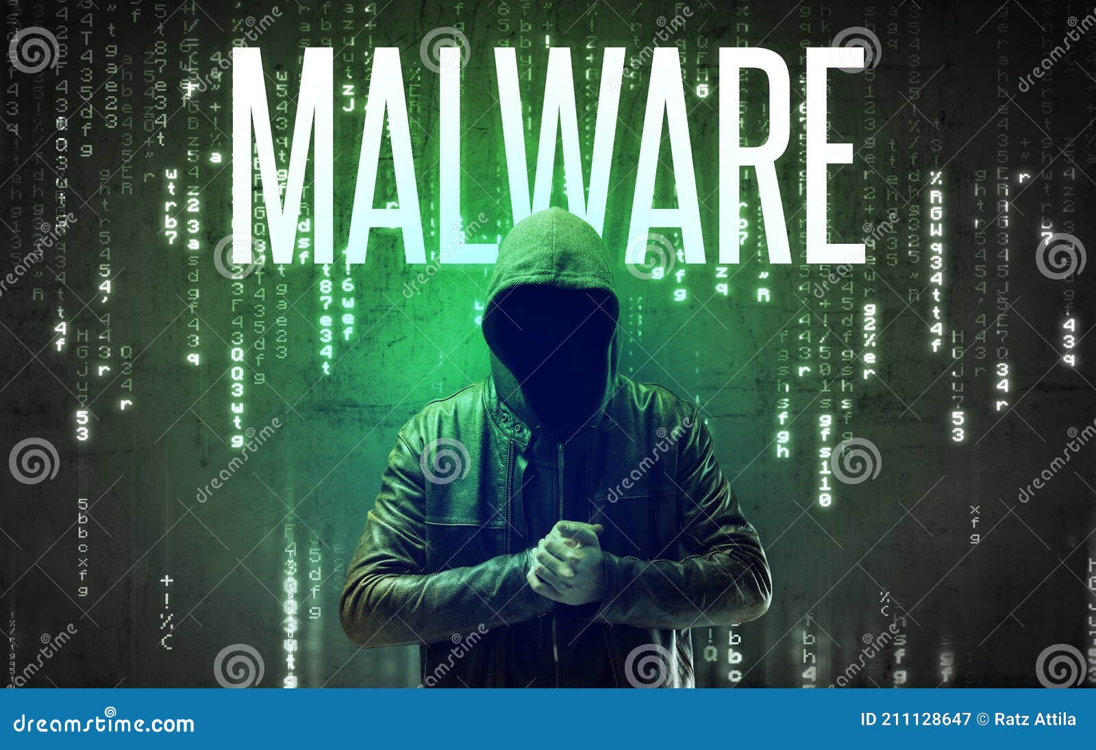 Faceless Hacker with Inscription Stock Image - Image of identity ...