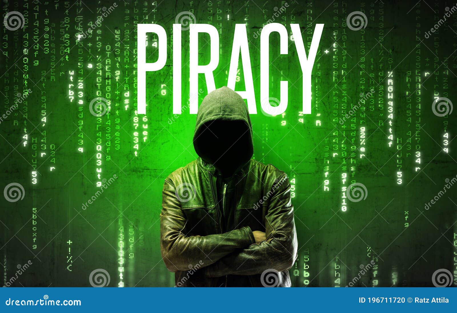 Faceless Hacker with Inscription Stock Photo - Image of male, cyber ...