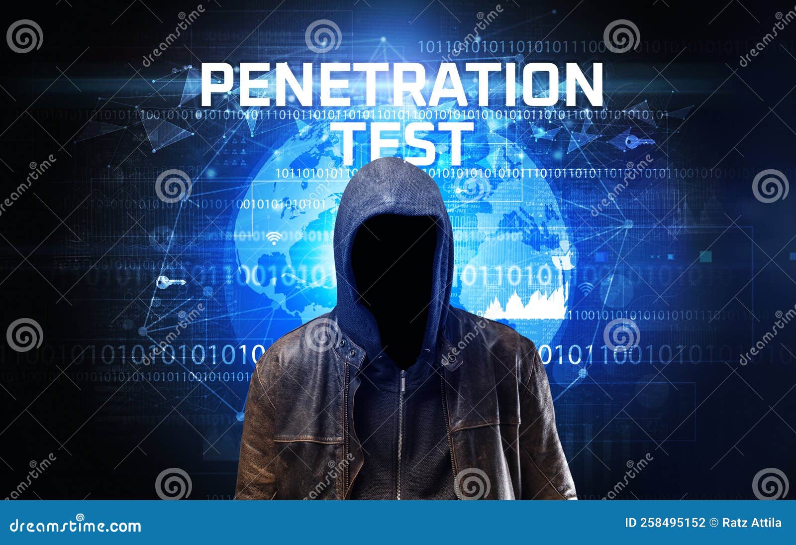 Faceless Hacker at Work, Security Concept Stock Photo - Image of ...