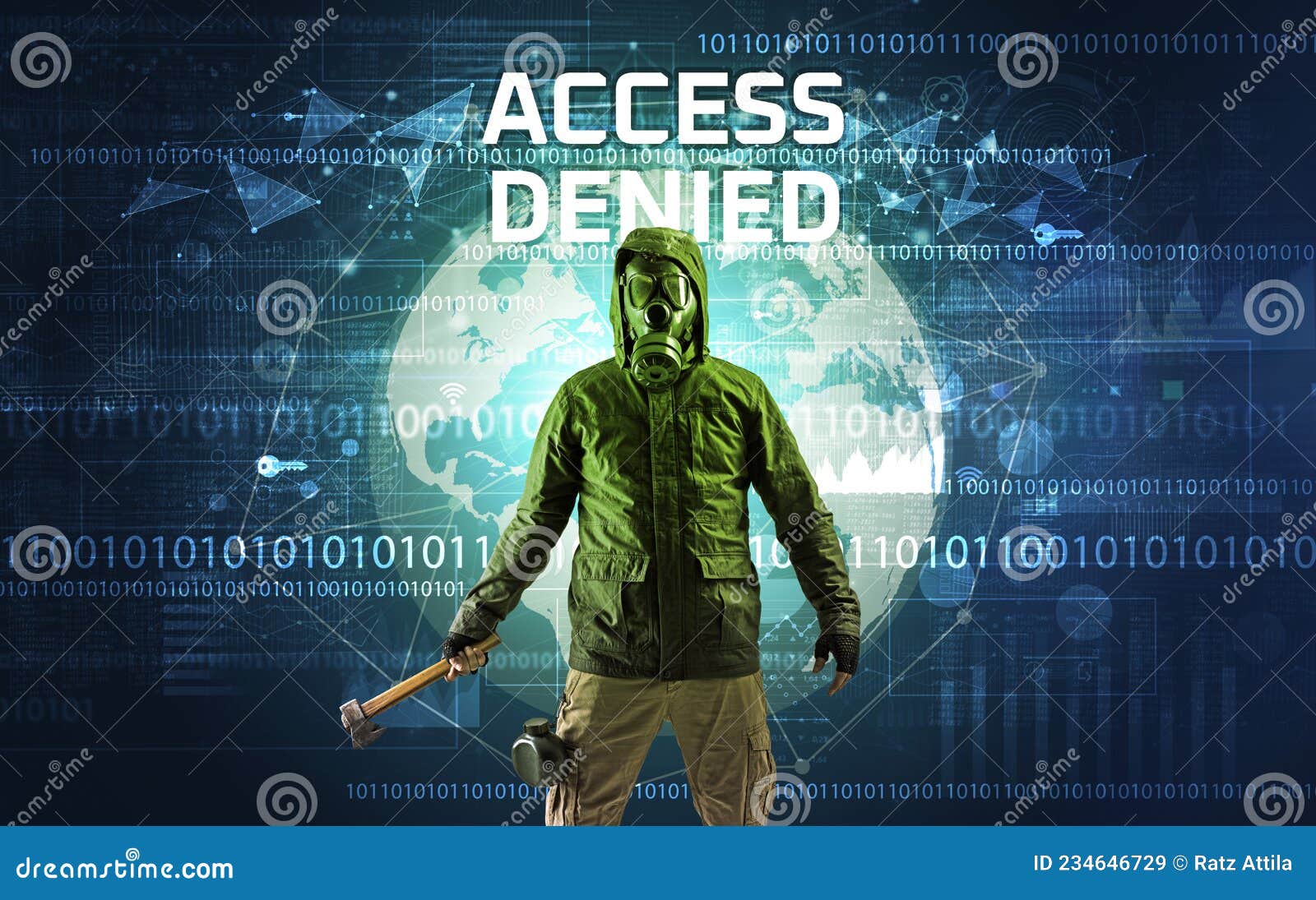 Faceless Hacker at Work, Security Concept Stock Image - Image of hack ...