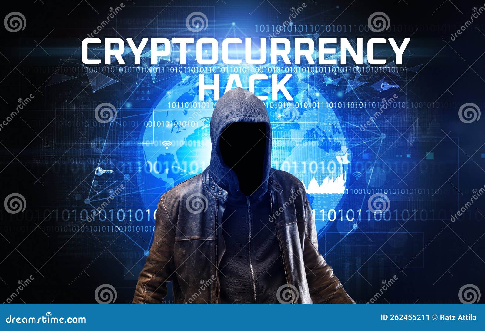 Faceless Hacker at Work, Security Concept Stock Image - Image of ...