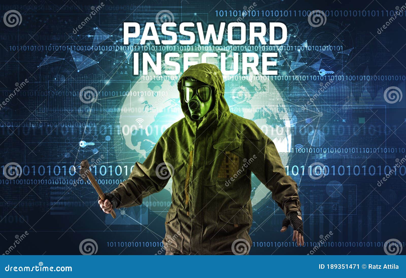 Faceless Hacker at Work, Security Concept Stock Image - Image of ...