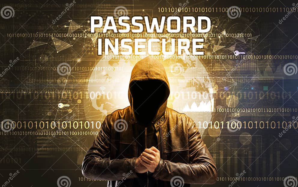 Faceless Hacker at Work, Security Concept Stock Photo - Image of ...