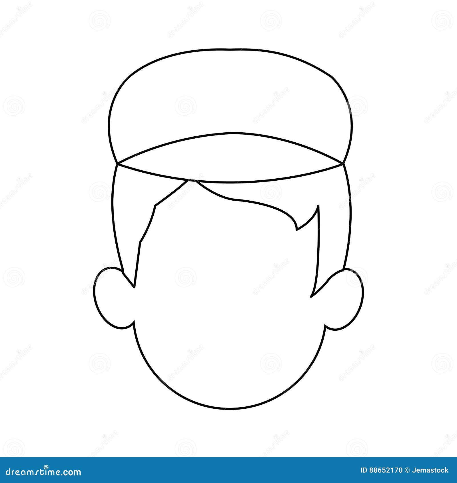 Faceless Man Cartoon Icon Image Stock Illustration - Illustration of ...