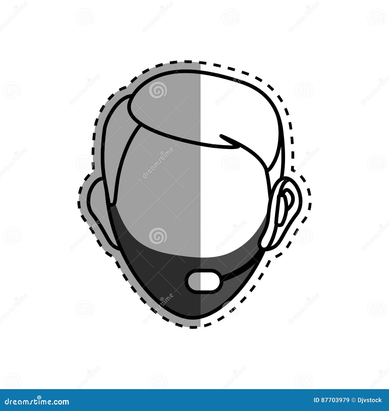 Faceless man head stock illustration. Illustration of sign - 87703979