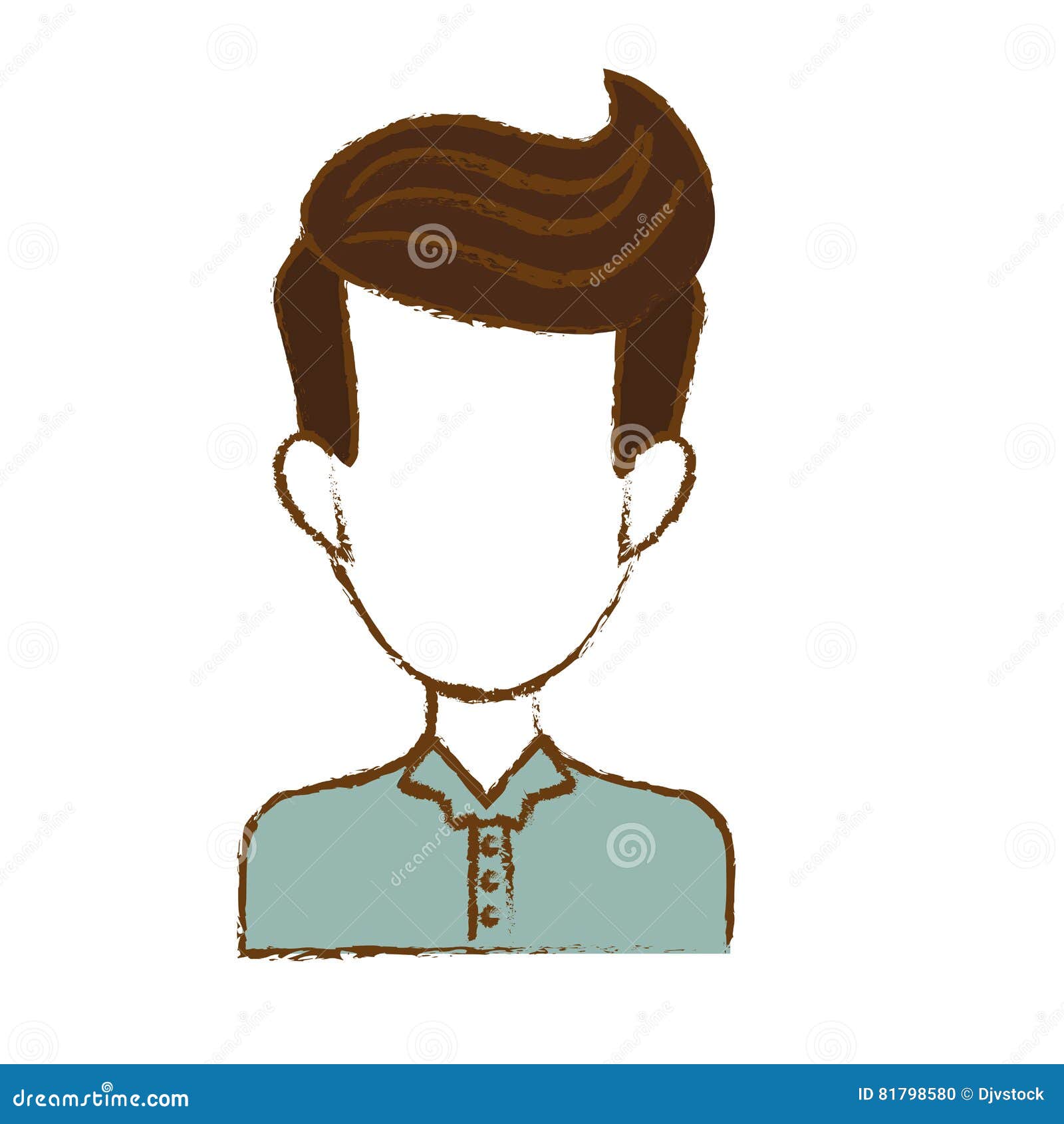 Faceless man icon image stock vector. Illustration of worker - 81798580