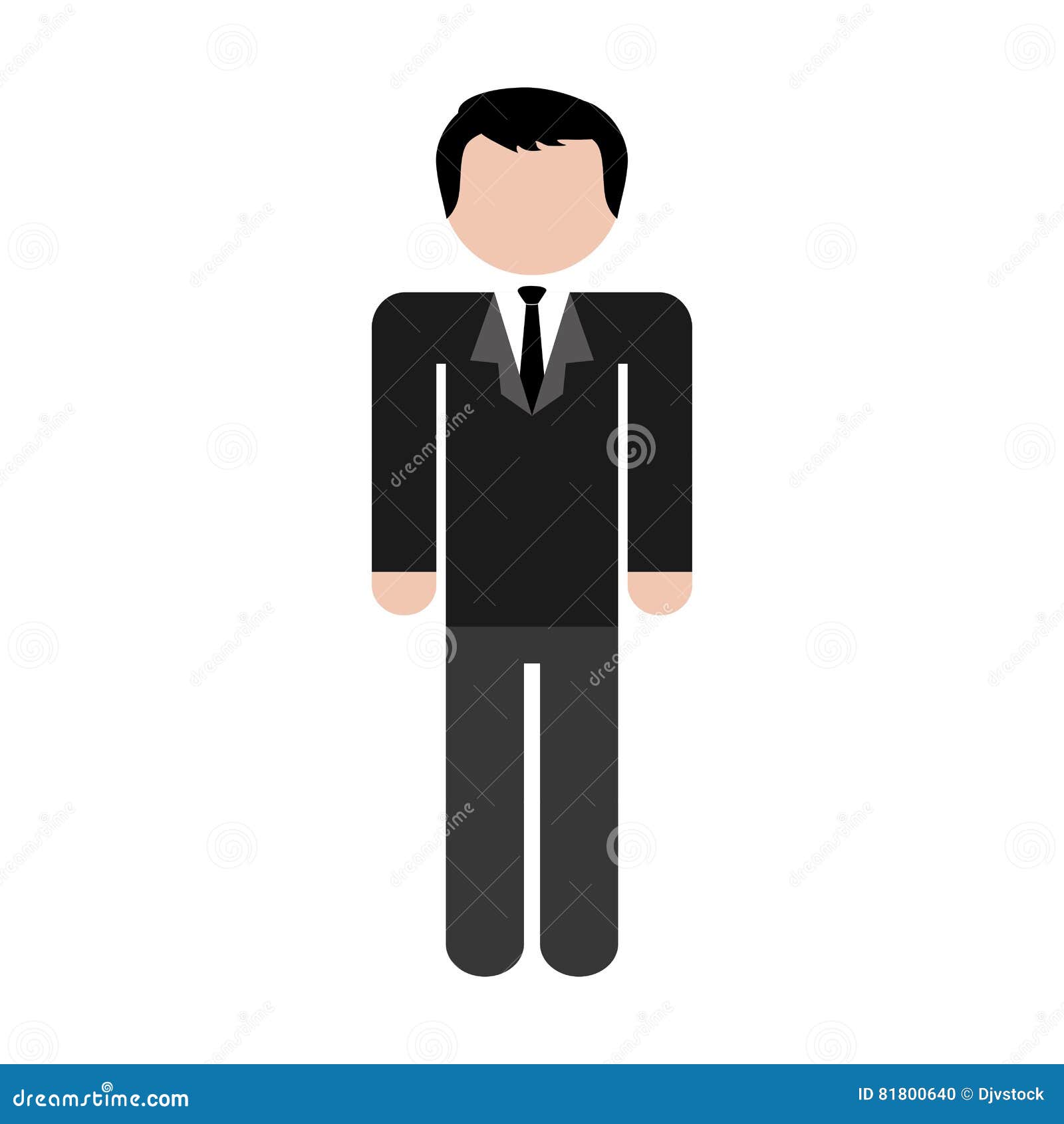 Faceless man icon image stock vector. Illustration of worker - 81800640
