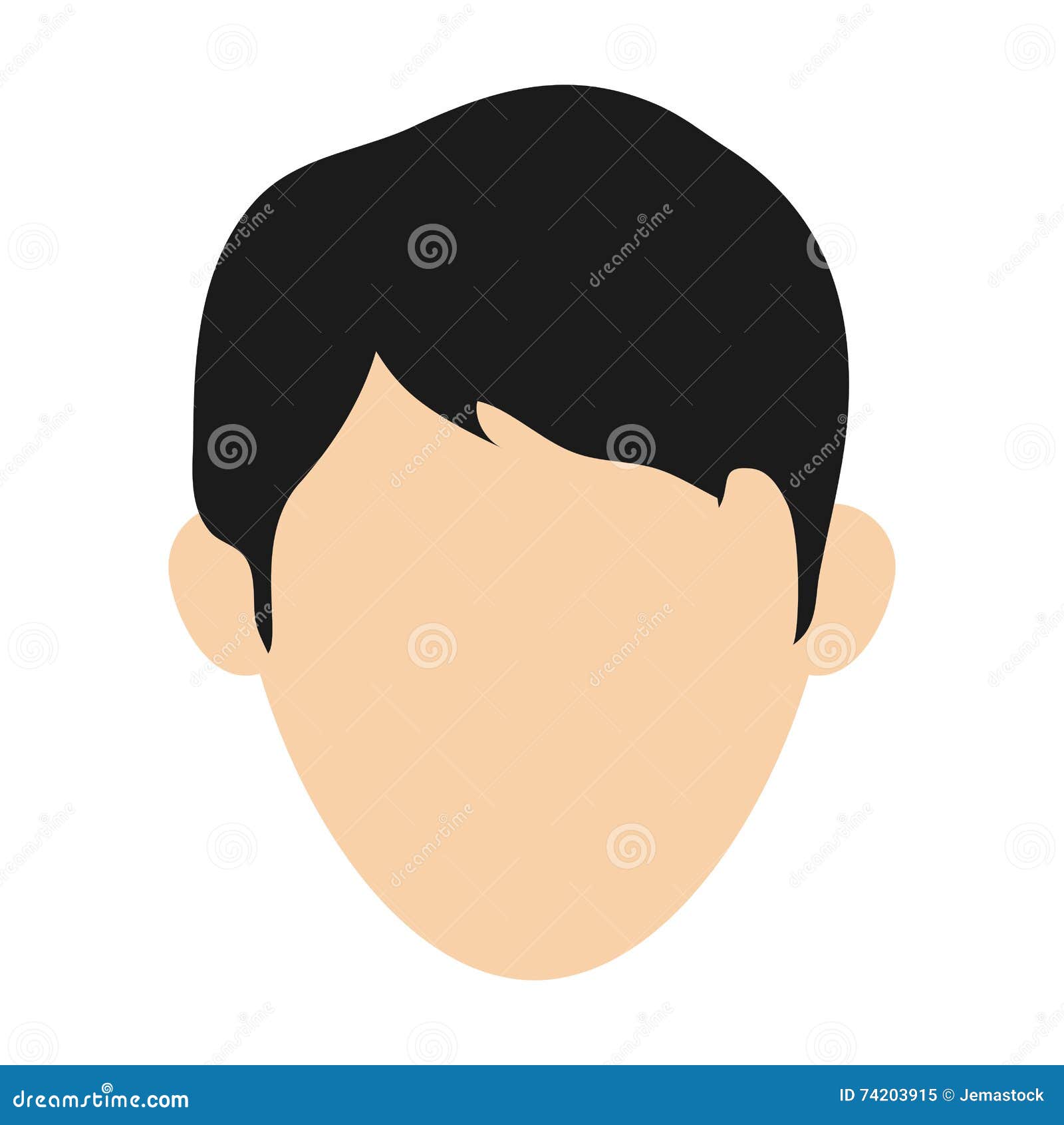 Faceless man portrait icon stock illustration. Illustration of clothes ...