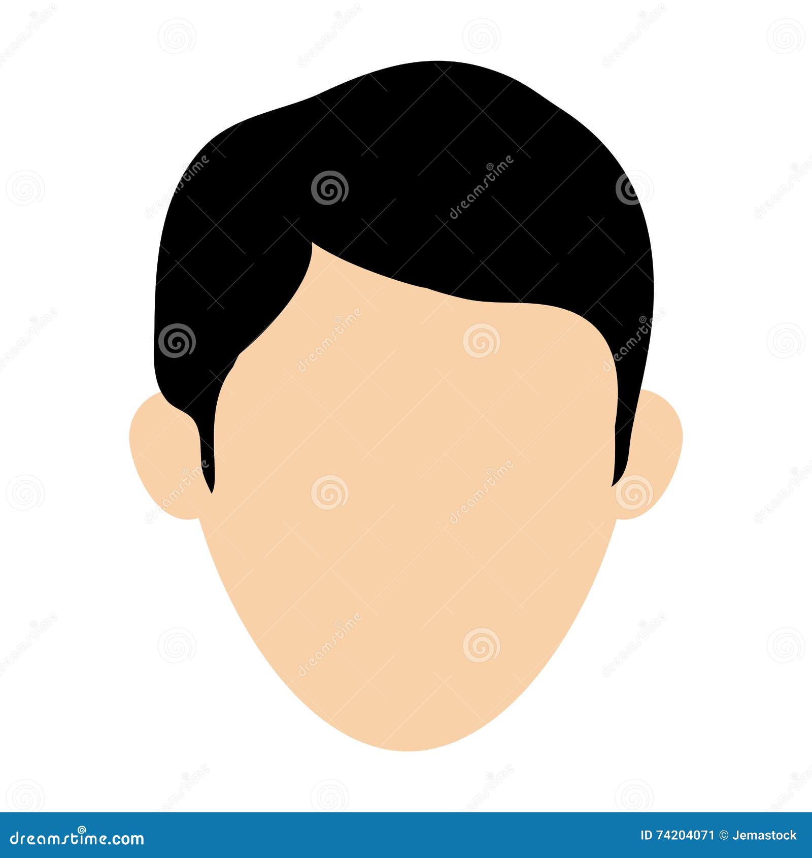 Faceless man portrait icon stock illustration. Illustration of flat ...