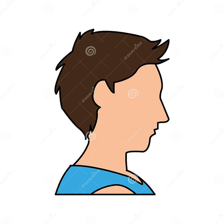 Faceless Man Profile Icon Image Stock Illustration - Illustration of ...