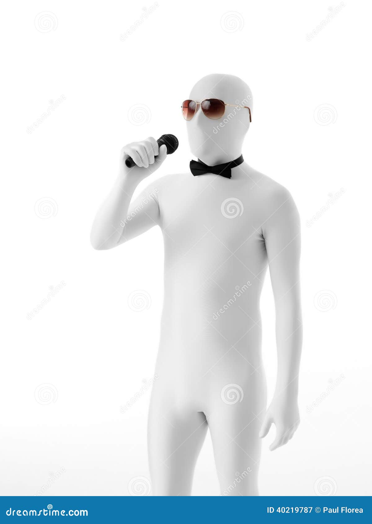 Faceless man singing stock image. Image of performer - 40219787