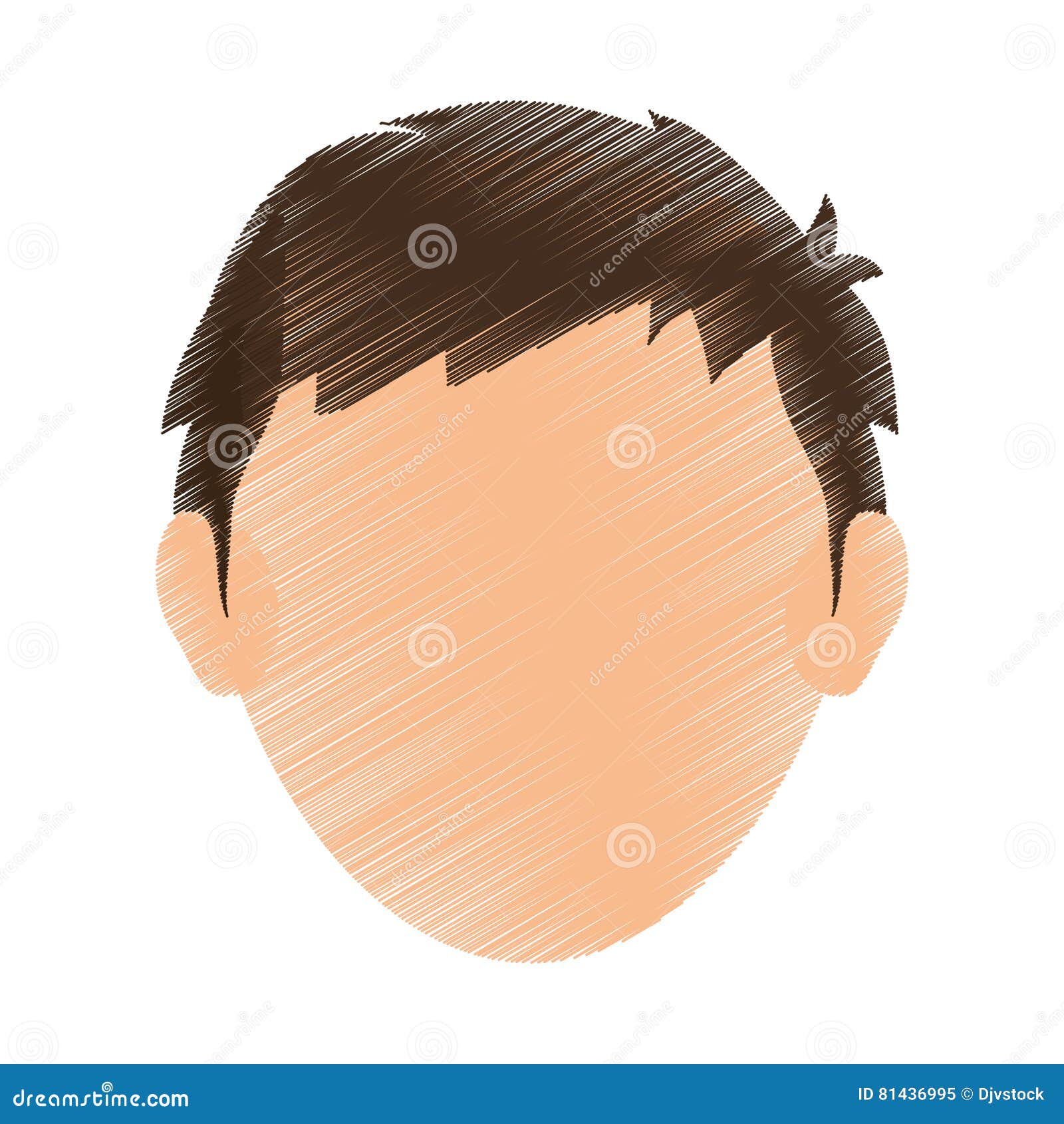 Faceless men cartoon stock vector. Illustration of social - 81436995