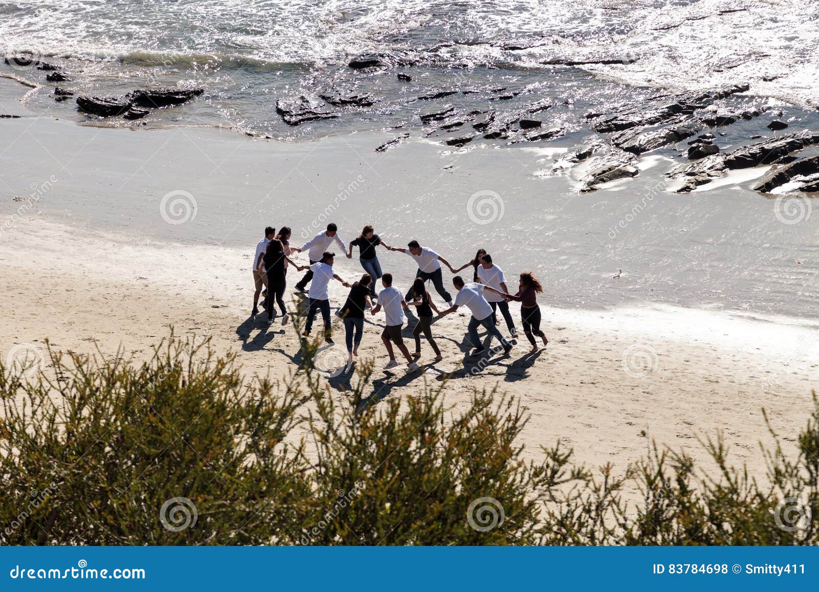 Faceless People Holding Hands and Running Editorial Stock Photo - Image ...