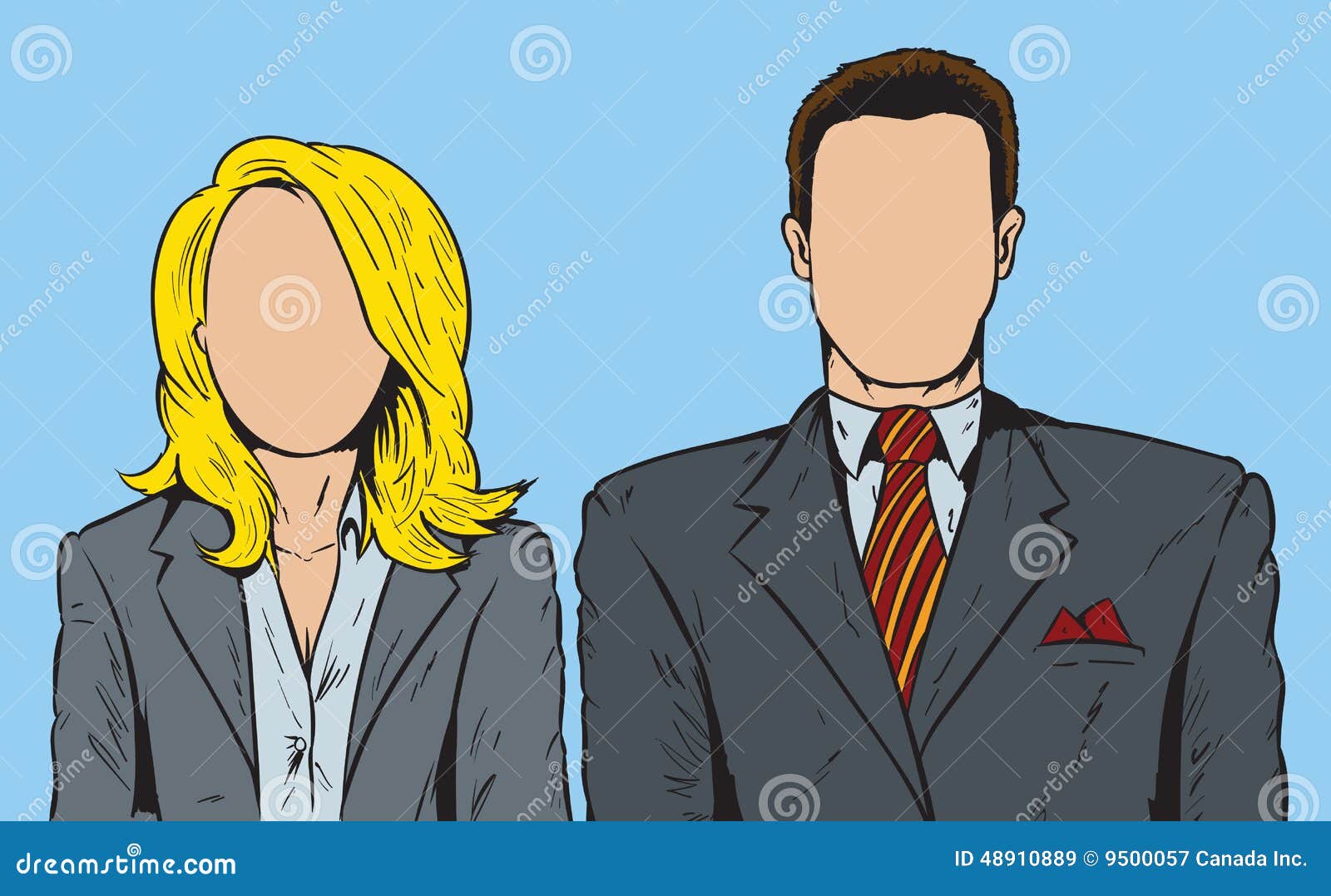 Faceless people stock vector. Illustration of inhuman - 48910889