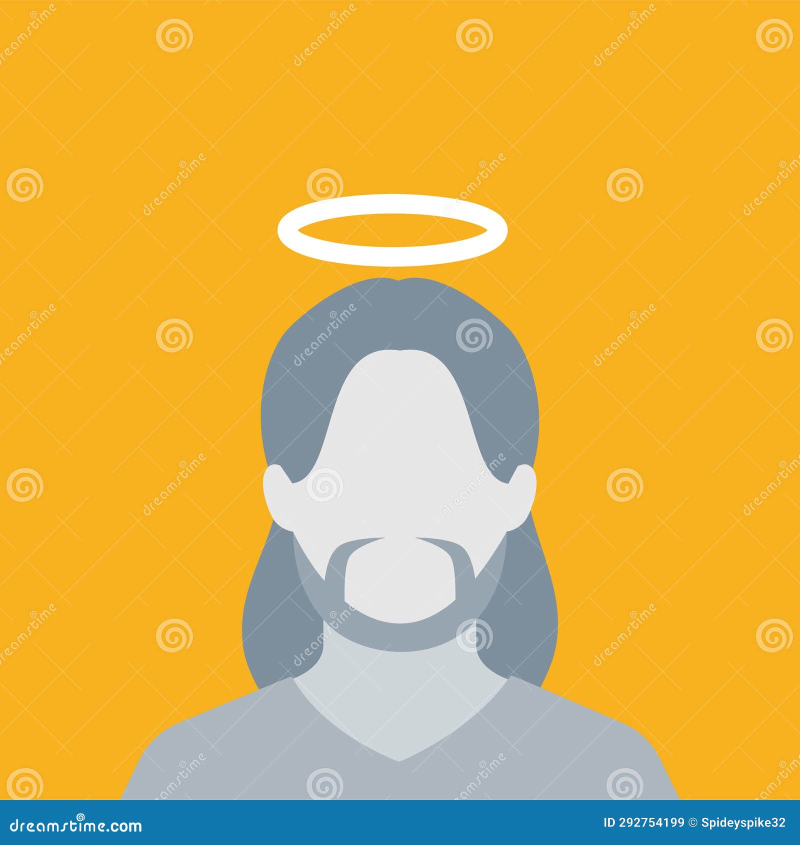 A Faceless Portrait of Jesus. Isolated Vector Illustration Stock Vector ...