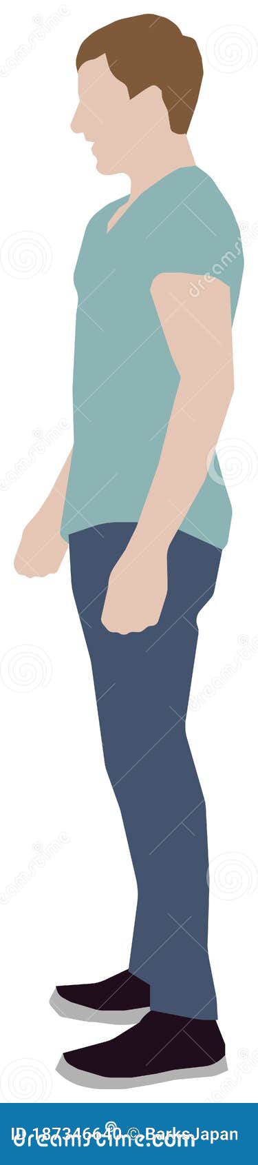 Faceless Standing Man Vector Illustration Stock Vector - Illustration ...