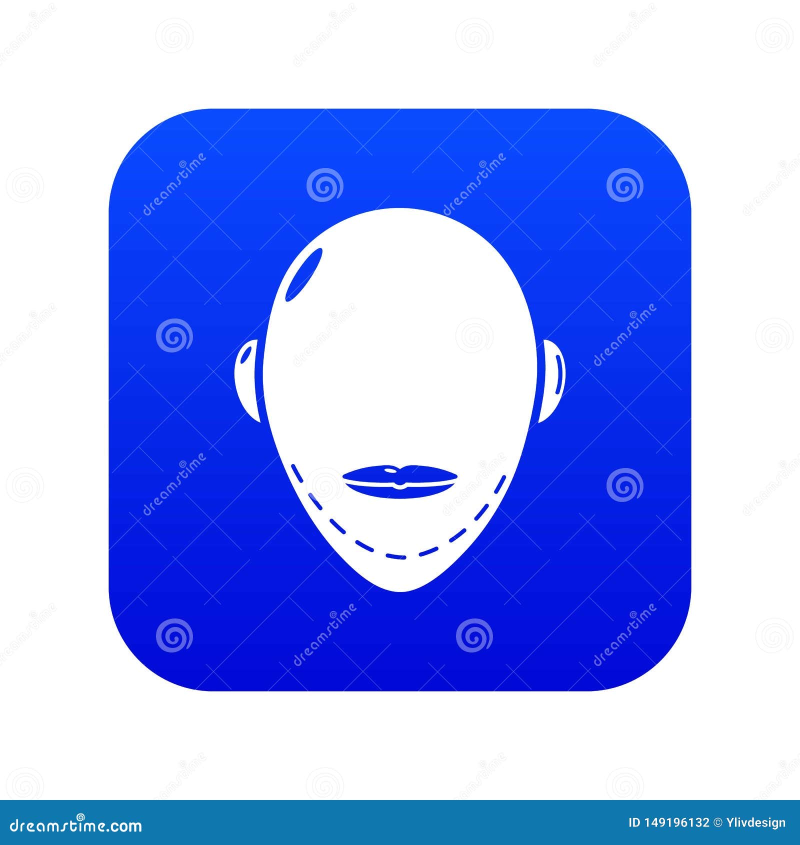 Facelift icon blue vector stock vector. Illustration of patient - 149196132
