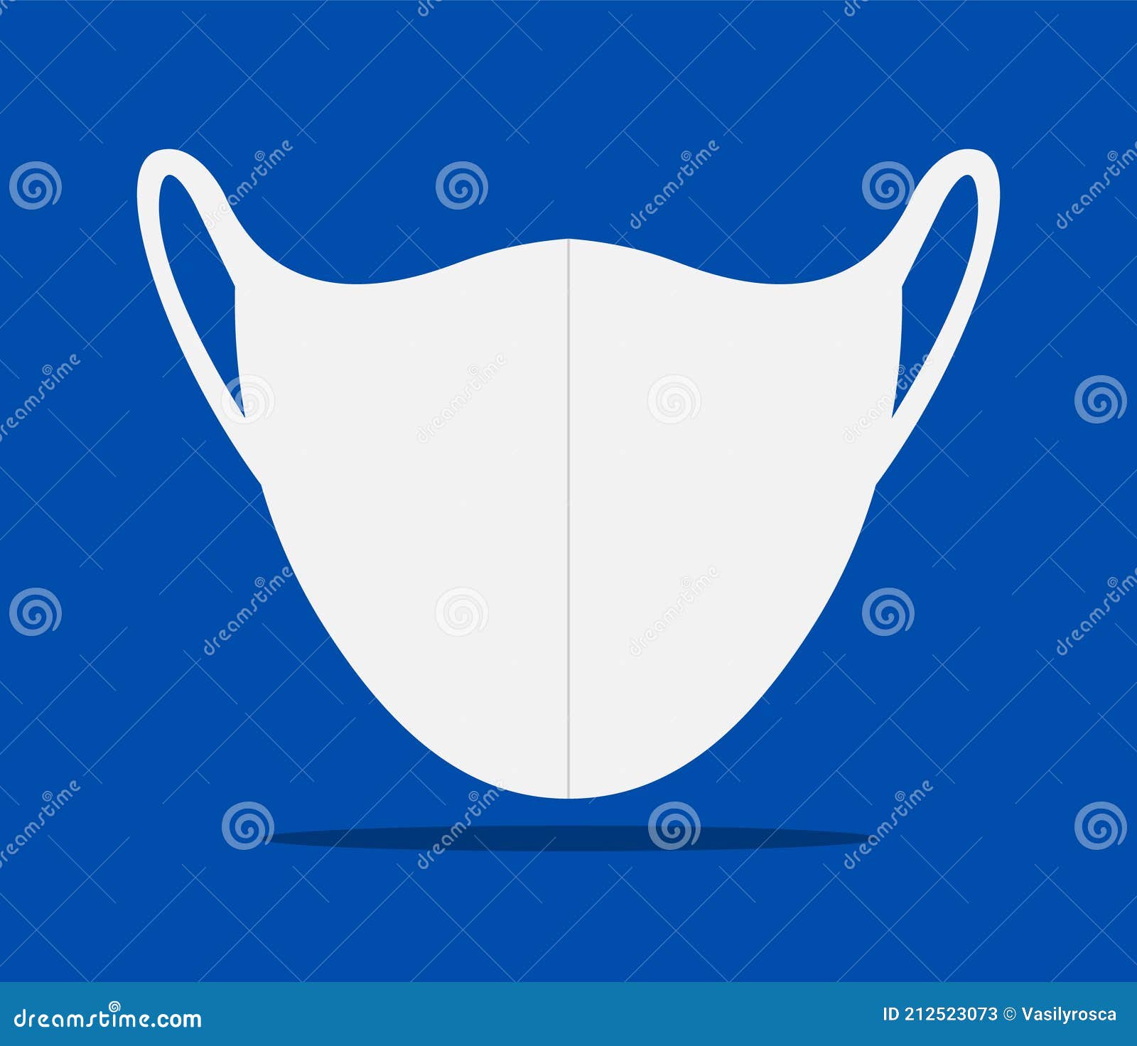 Facemask Vector Mockup Icon. Black Face Mask Ppe Anti Dust Mask Shape ...