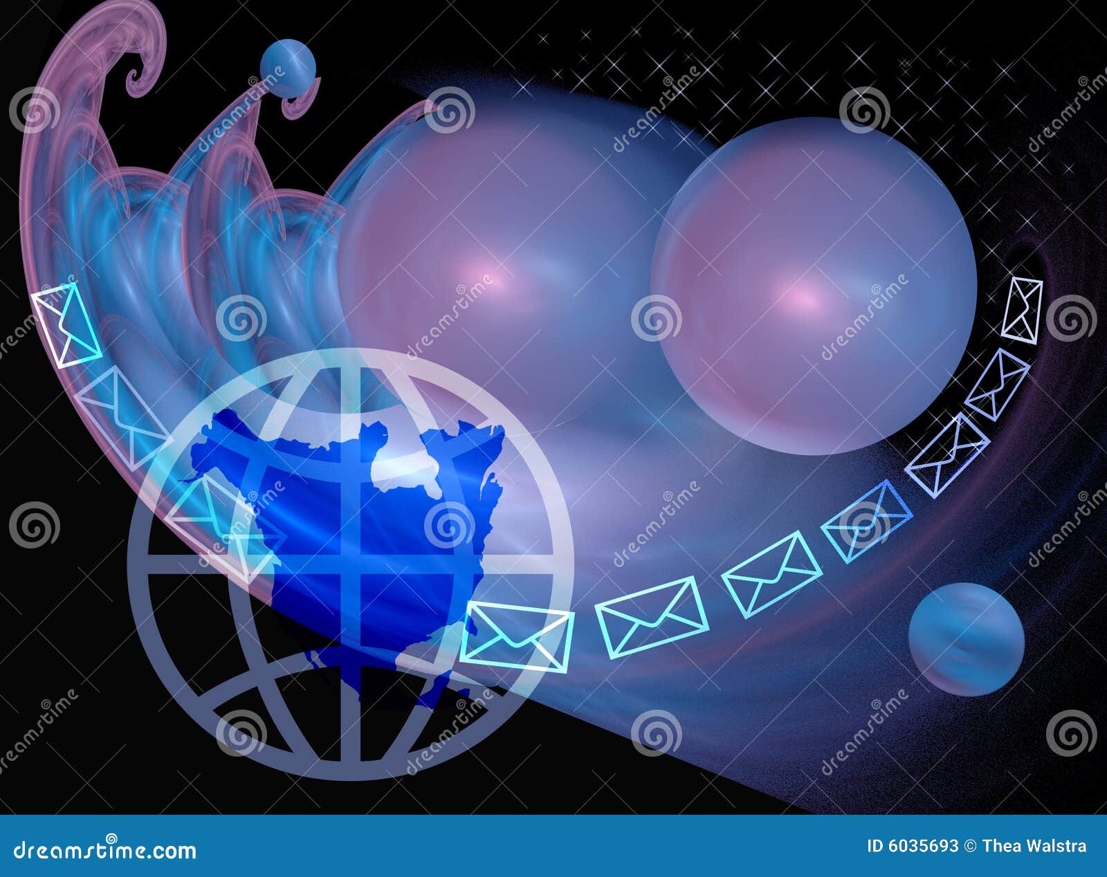 Facendo Uso Di Spazio E Di Internet Immagine. Immagine: 6035693