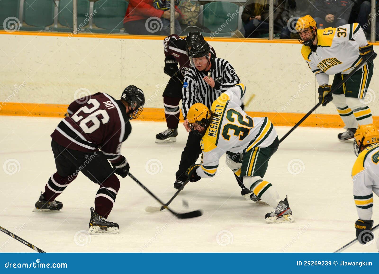 Faceoff in NCAA Het Spel Van Het Hockey Redactionele Stock Afbeelding ...