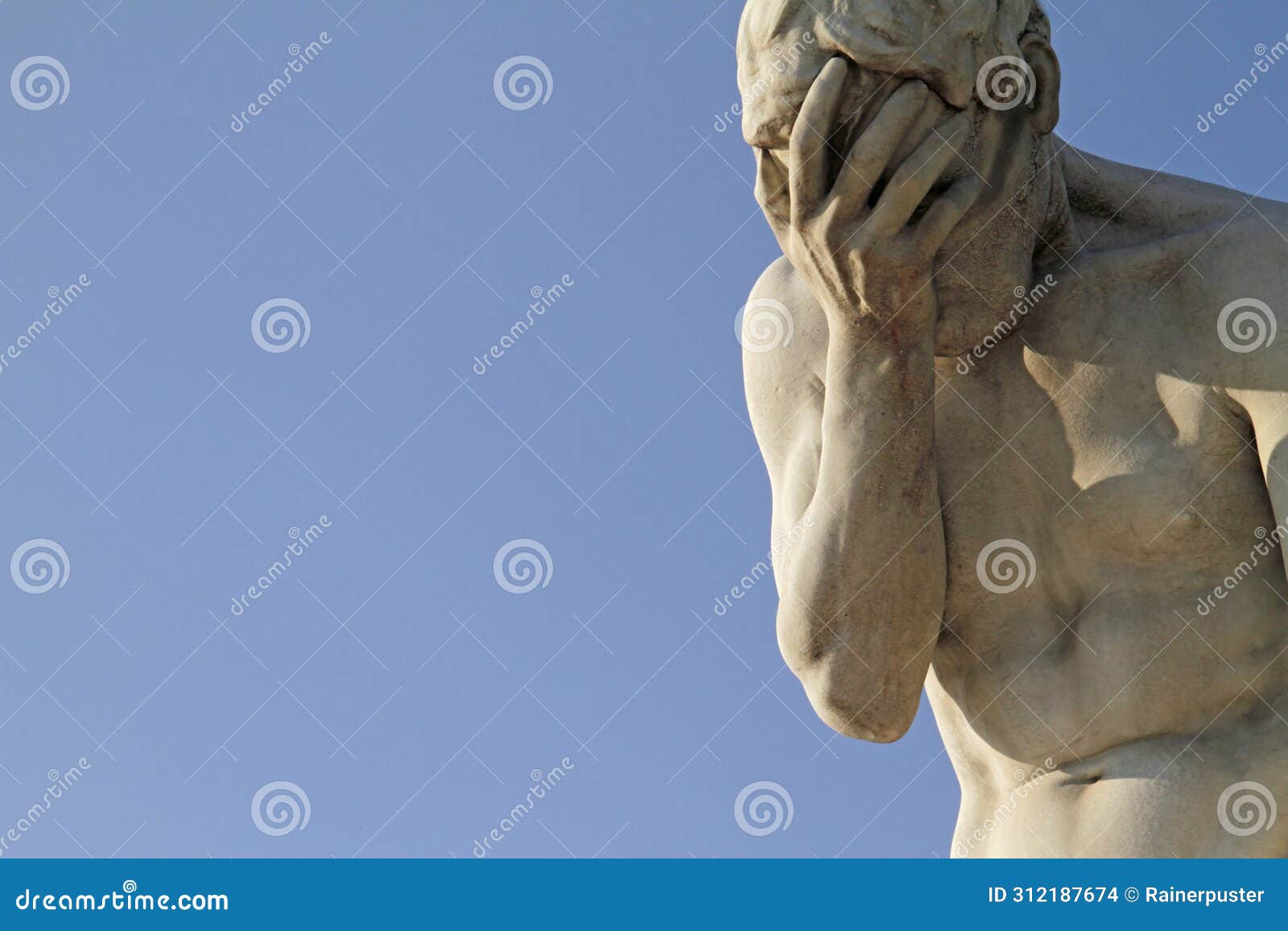 A Statue with Its Head in Its Hand Stock Photo - Image of portrait ...