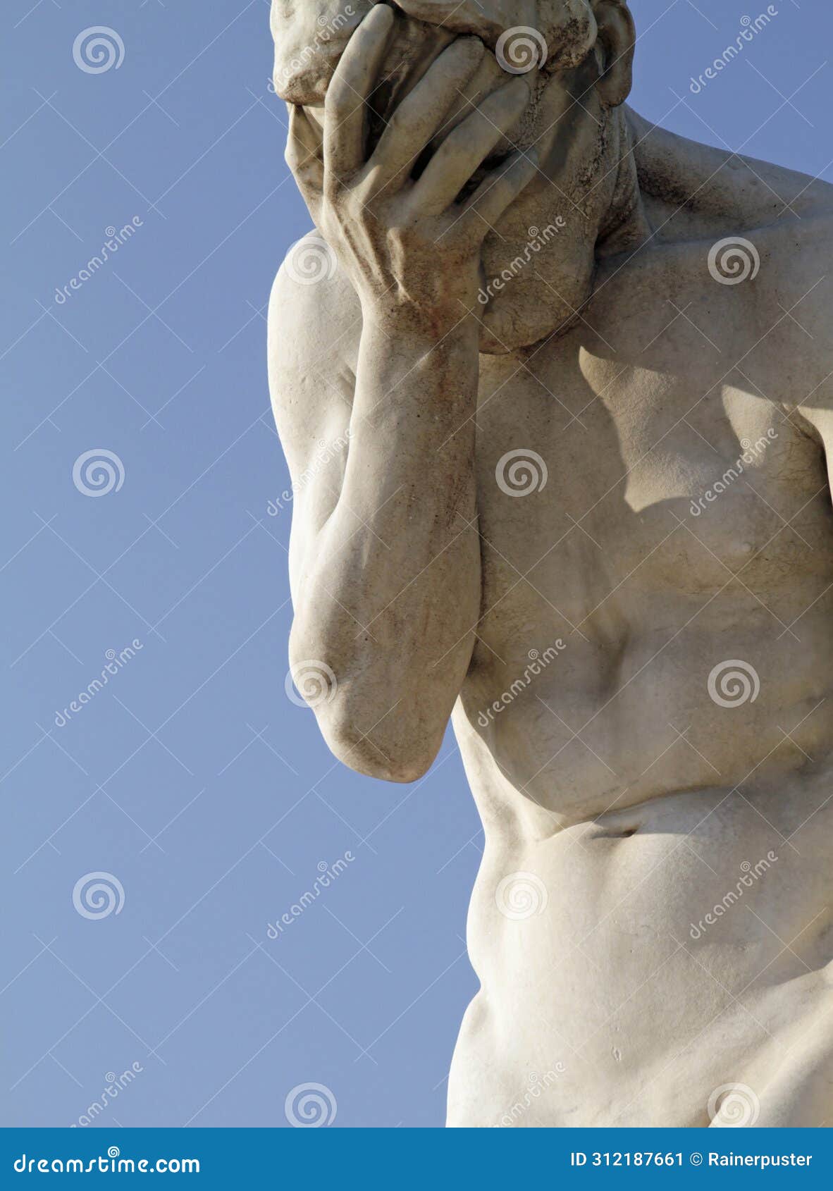 A Statue with Its Head in Its Hand Stock Image - Image of mythology ...