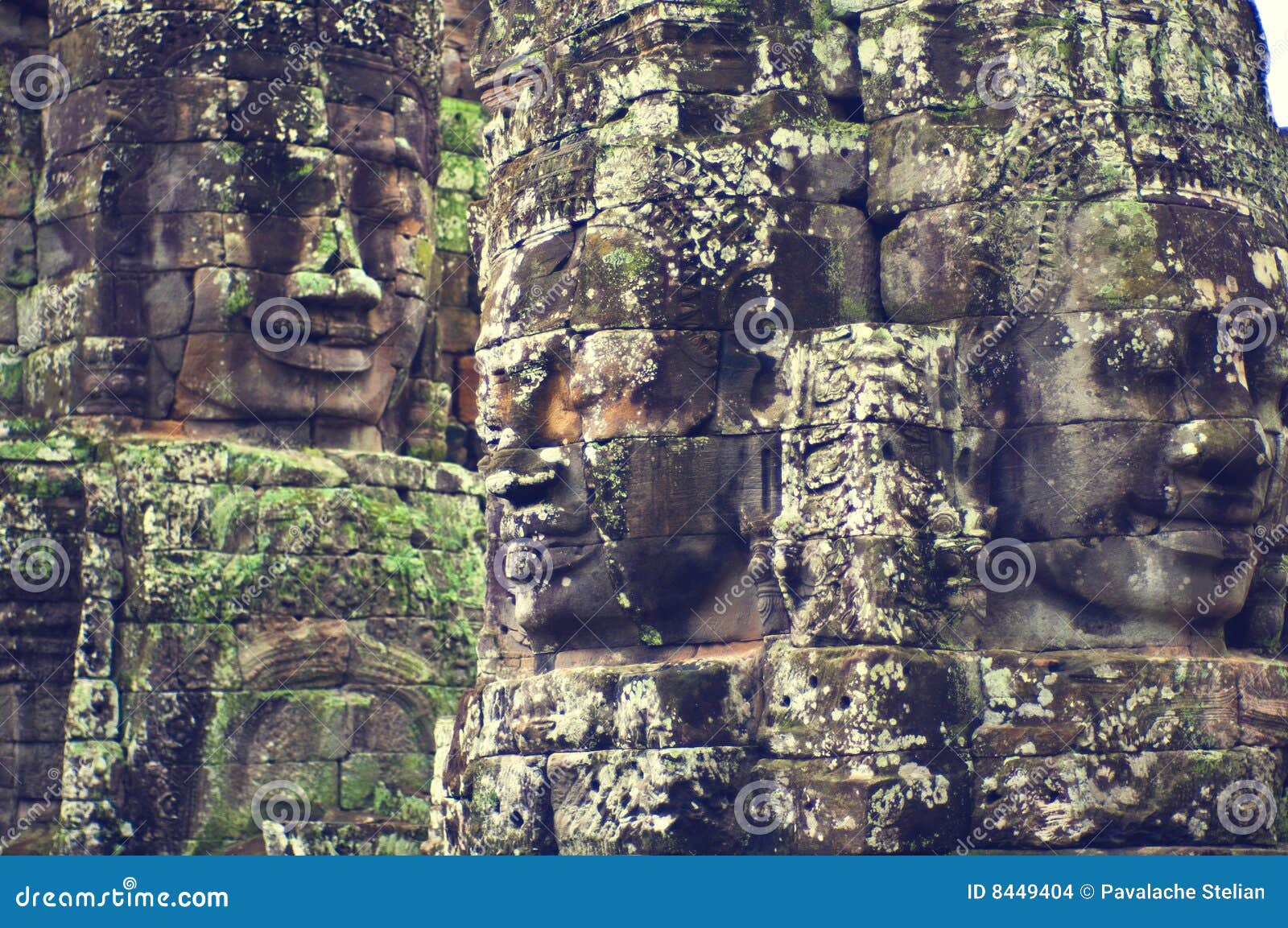 Faces of Angkor Wat (Bayon Temple) Stock Photo - Image of faces ...
