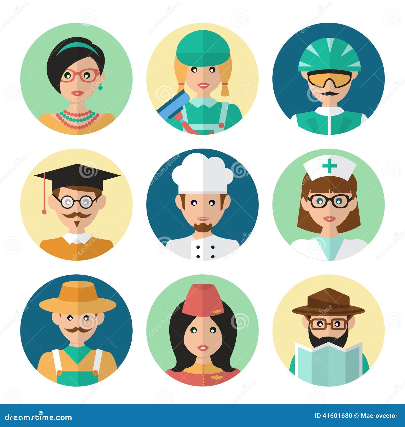 Faces Avatar Icons stock vector. Illustration of personnel - 41601680