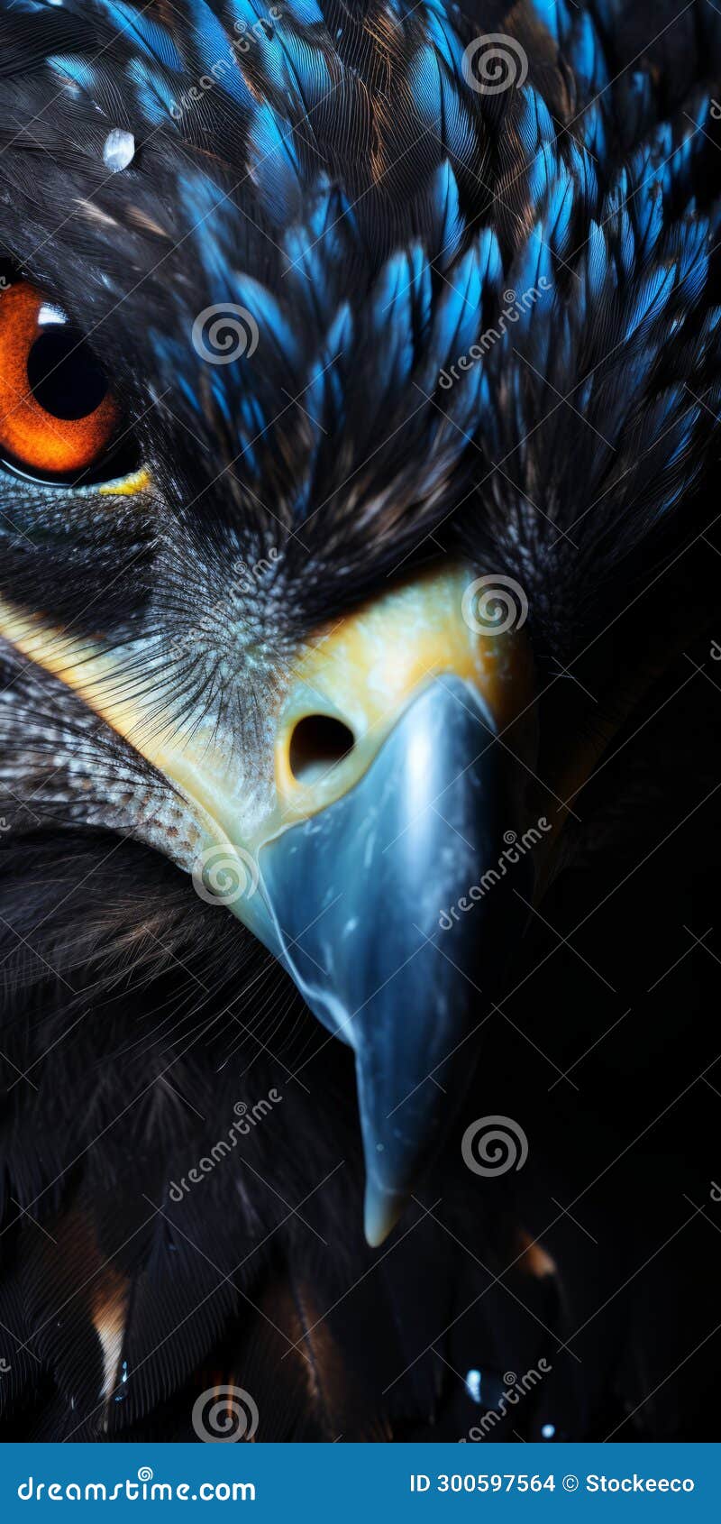 Captivating Eagle Gaze: a Stunning Night Photography Masterpiece Stock ...