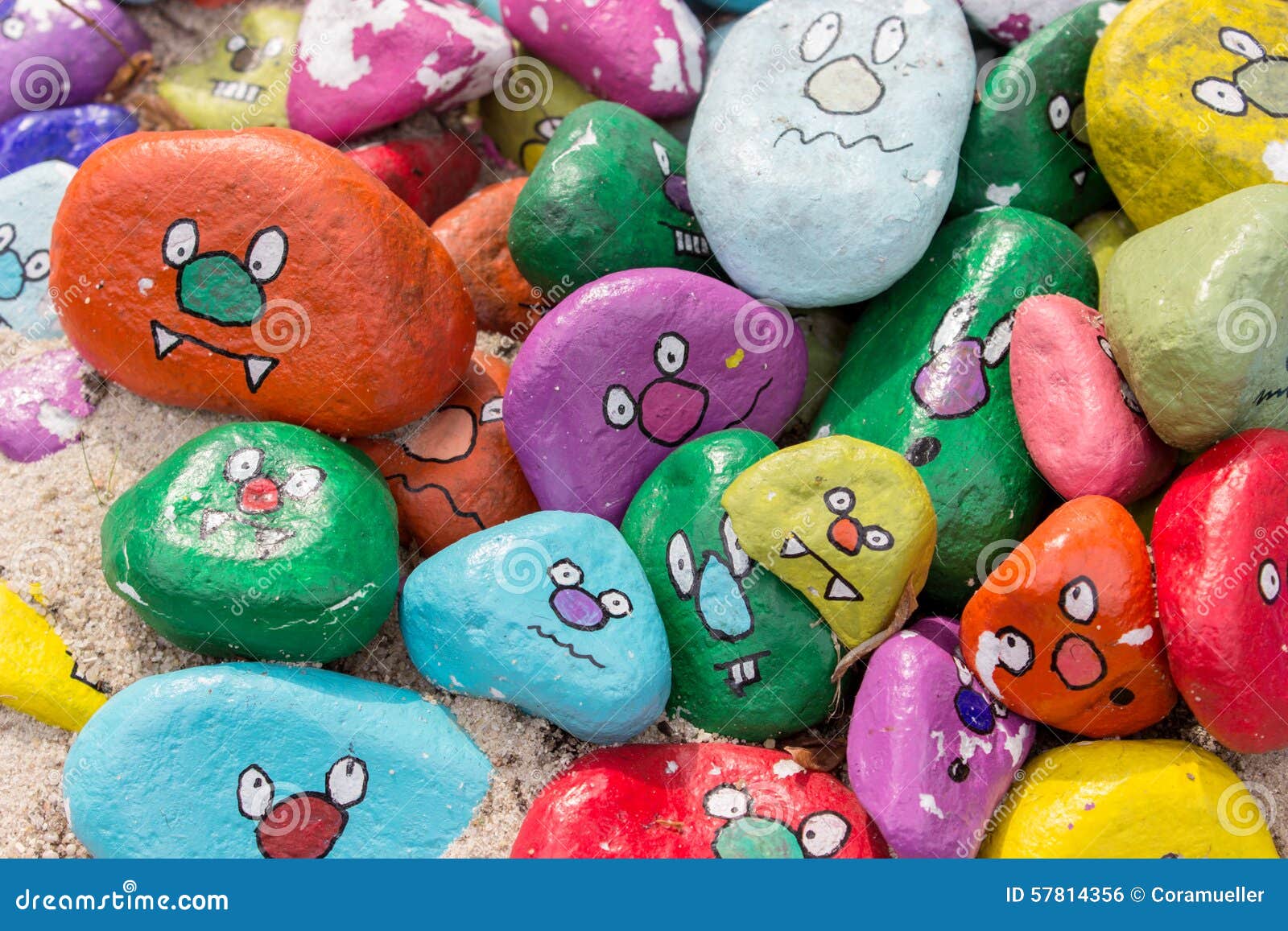 Faces stock photo. Image of pebbles, gravel, expressions - 57814356