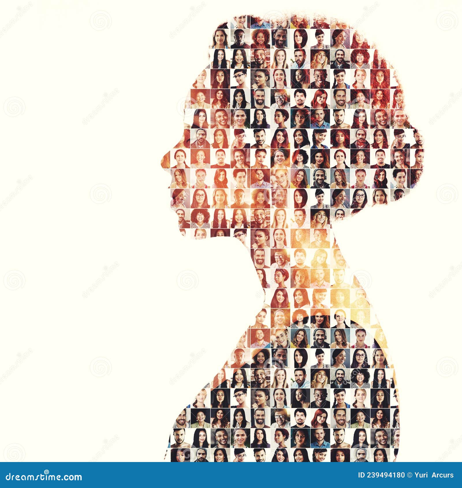 Faces from within. Composite Image of a Diverse Group of People ...