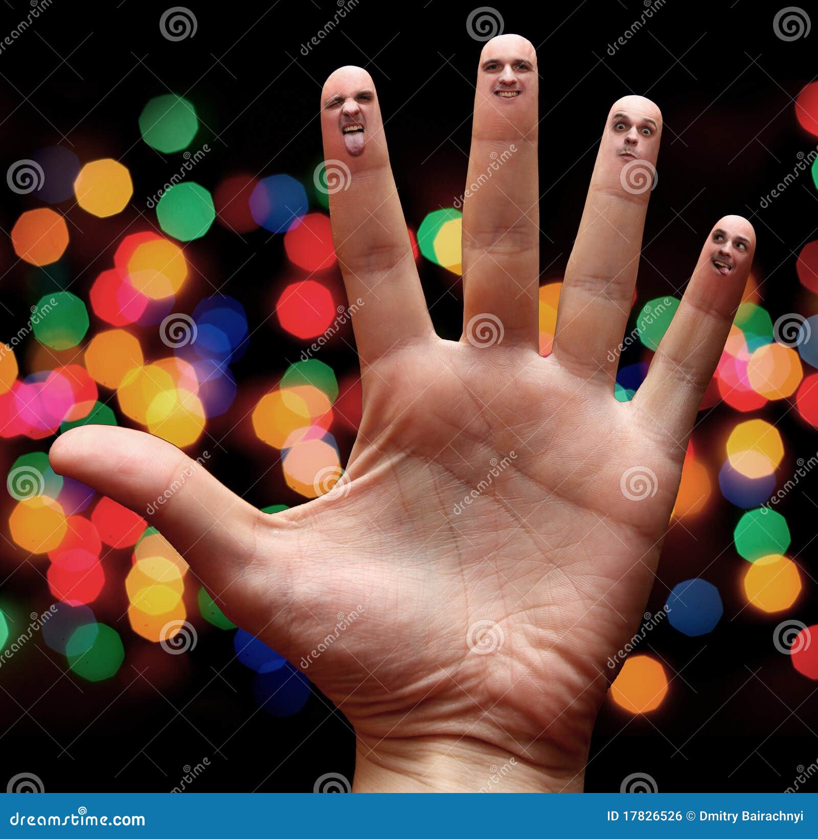 Faces on fingers stock photo. Image of human, close, cheerful - 17826526