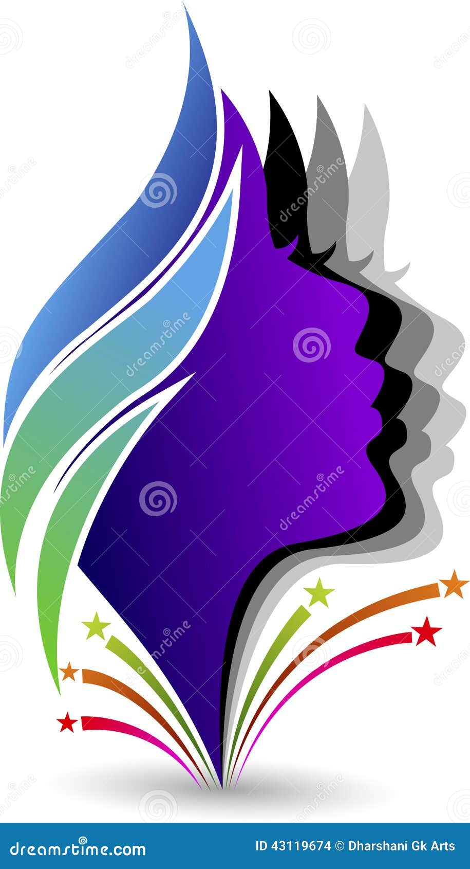 Faces Logo Cartoon Vector | CartoonDealer.com #36592551