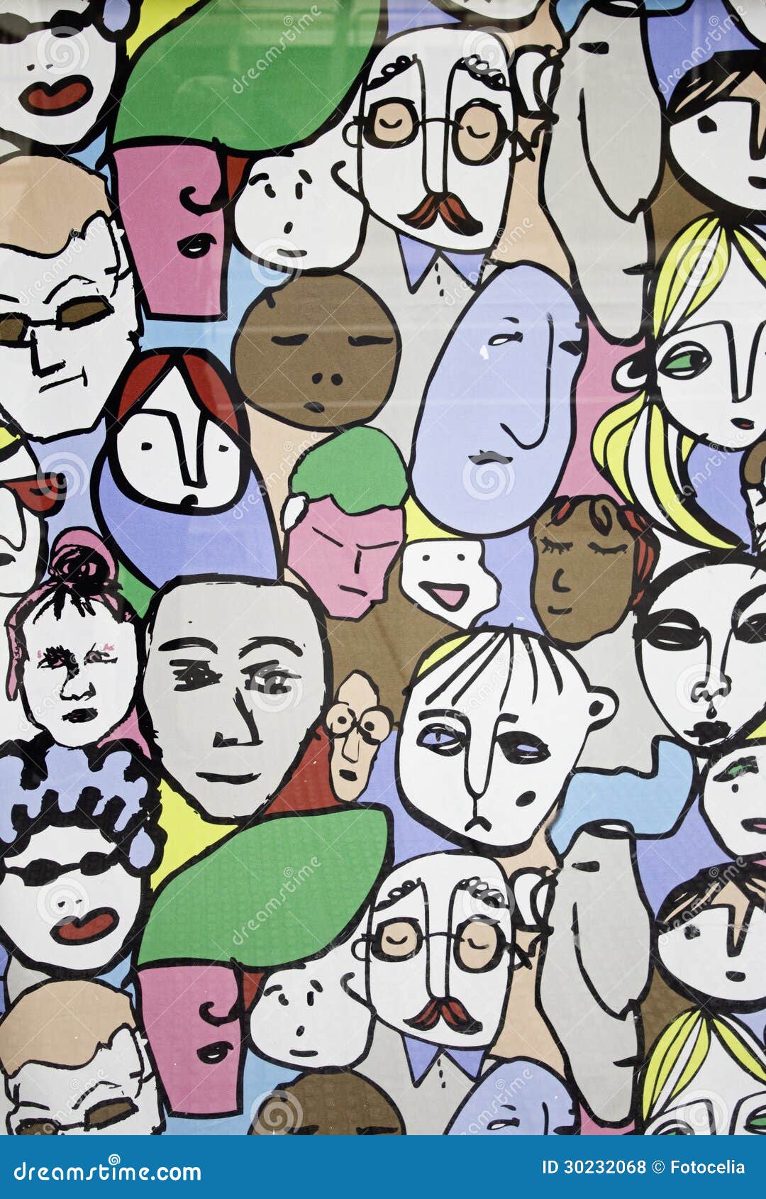 Faces of people stock illustration. Illustration of entertainment ...