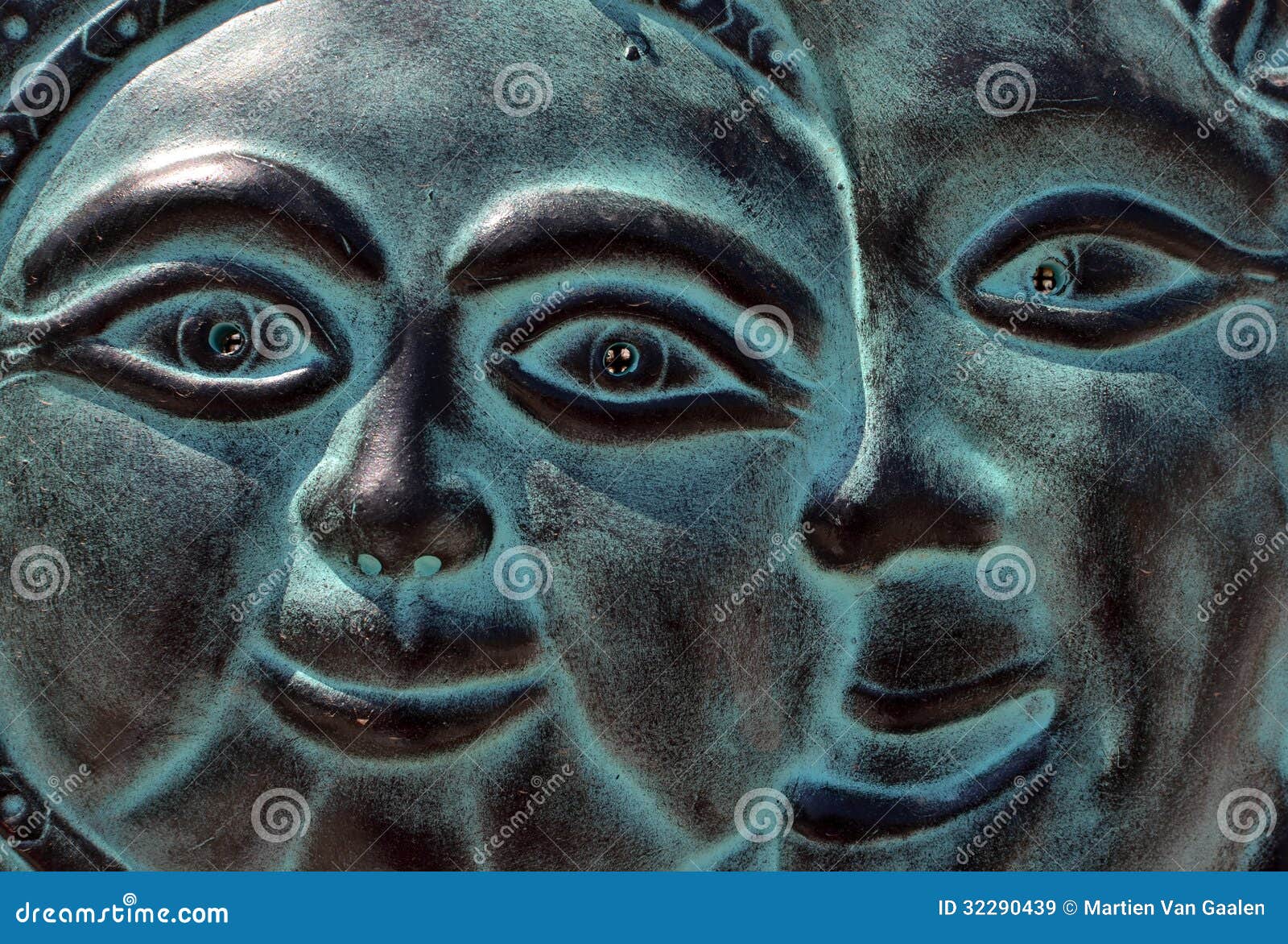 Faces on a Plate of Pottery. Stock Image - Image of mouth, faces: 32290439