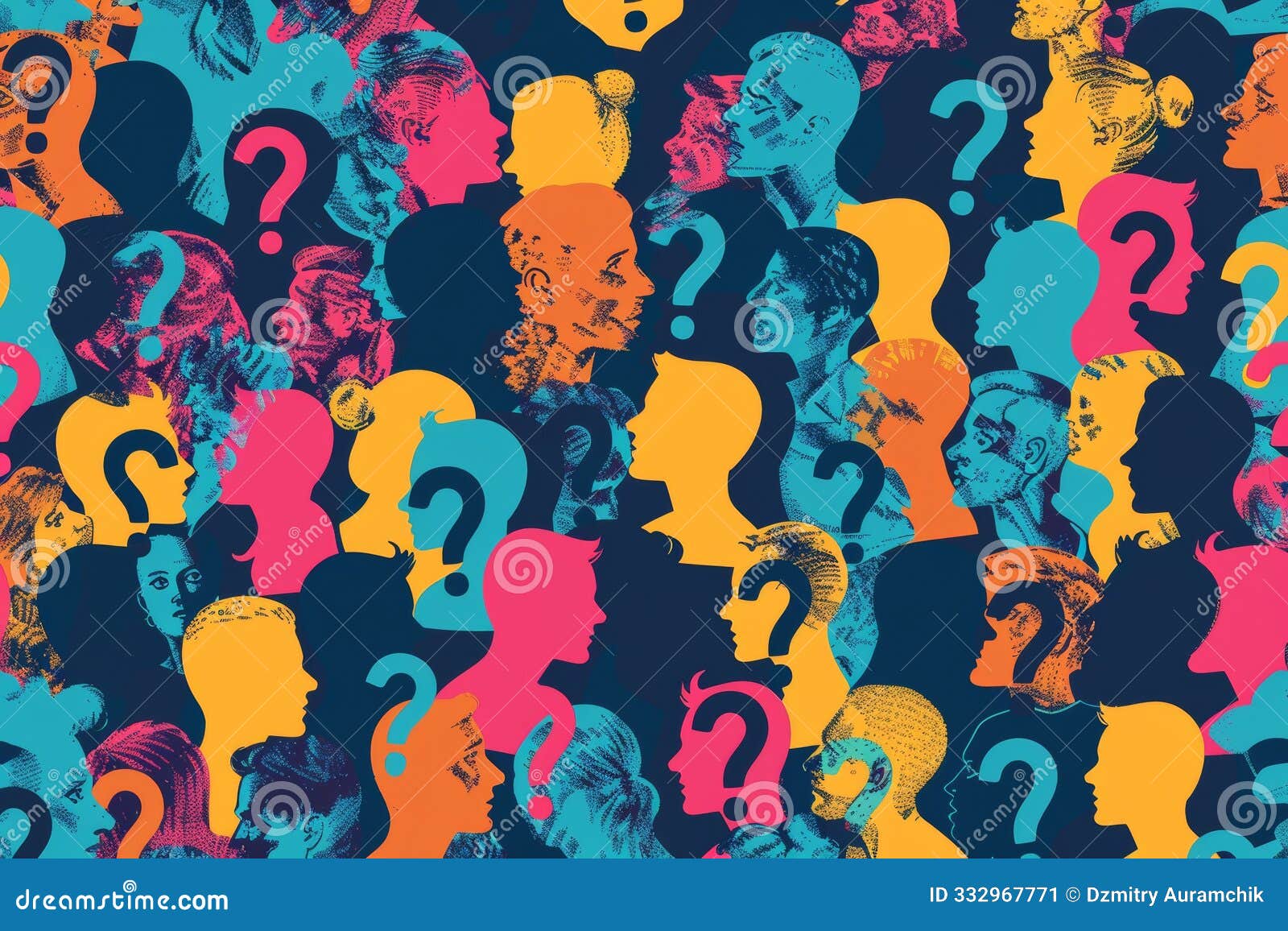 Faces with Question Marks Inside. FAQ. Frequently Asked Questions Stock ...