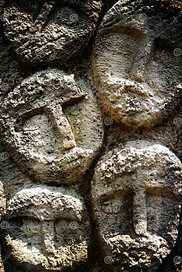 Faces on stone stock photo. Image of statue, greek, style - 34378
