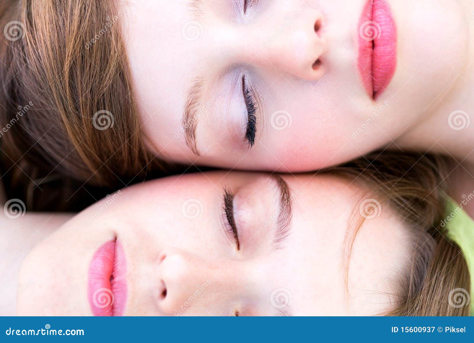 Faces of two women stock image. Image of friendship, sisters - 15600937
